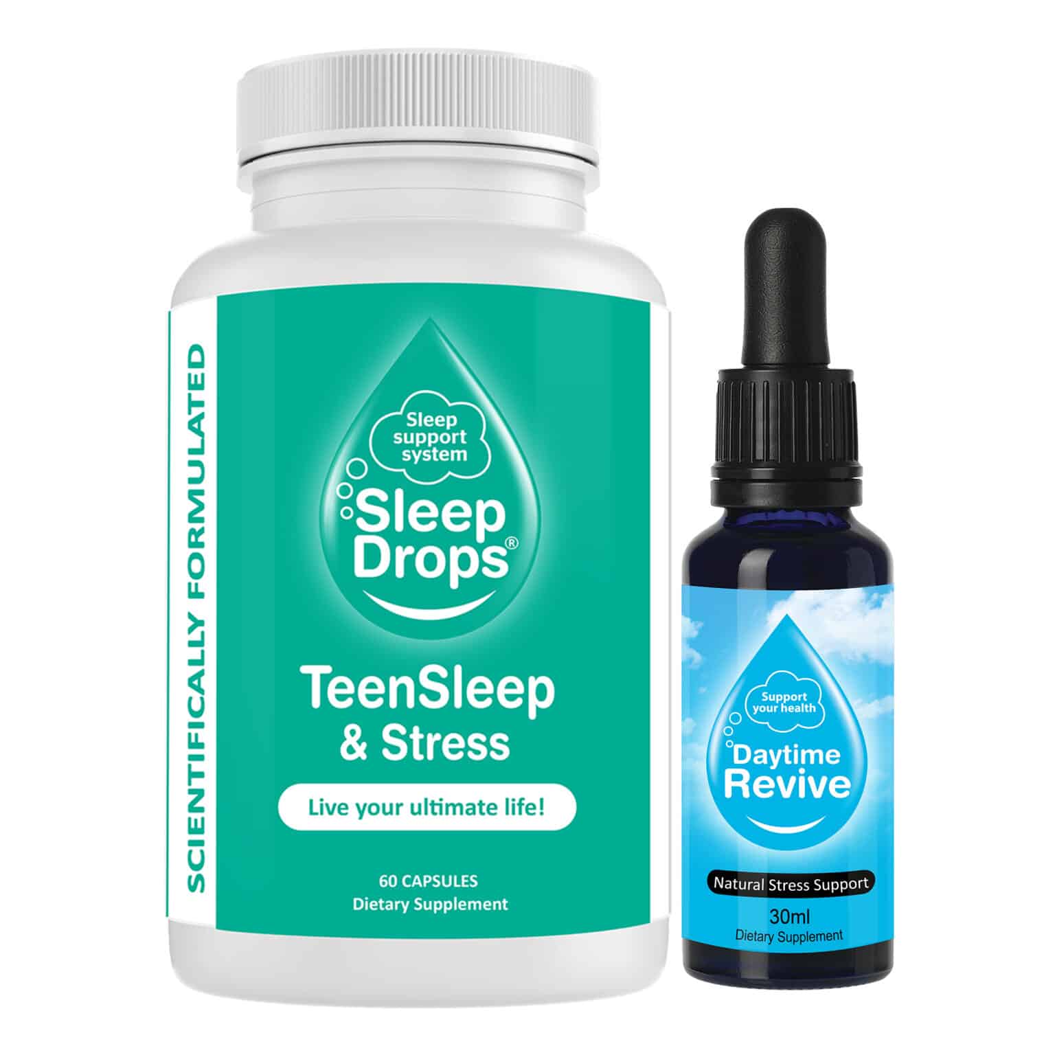TeenSleep and Stress with Daytime Revive - SleepDrops International